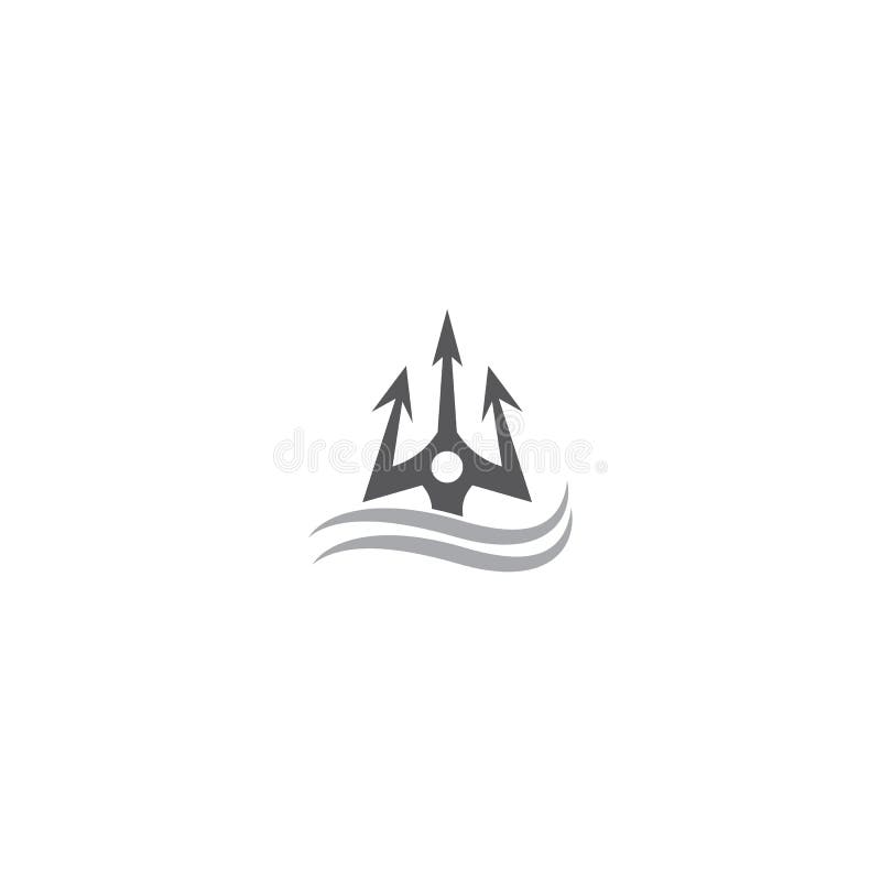 Simple Trident Free Icon Vector Logo Stock Illustration - Illustration ...