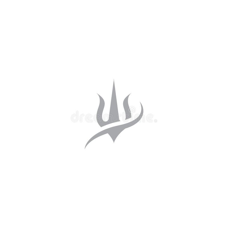 Simple Trident Free Icon Vector Logo Stock Illustration - Illustration ...