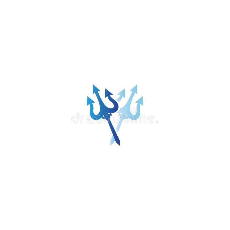 Simple Trident Free Icon Vector Logo Stock Illustration - Illustration ...