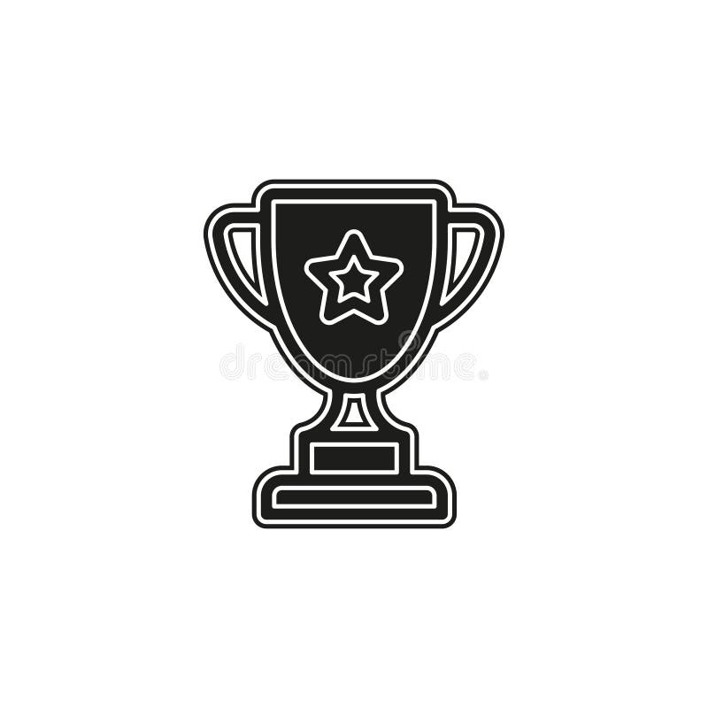 Simple Trophy Cup Vector Icon Stock Illustration - Illustration of ...