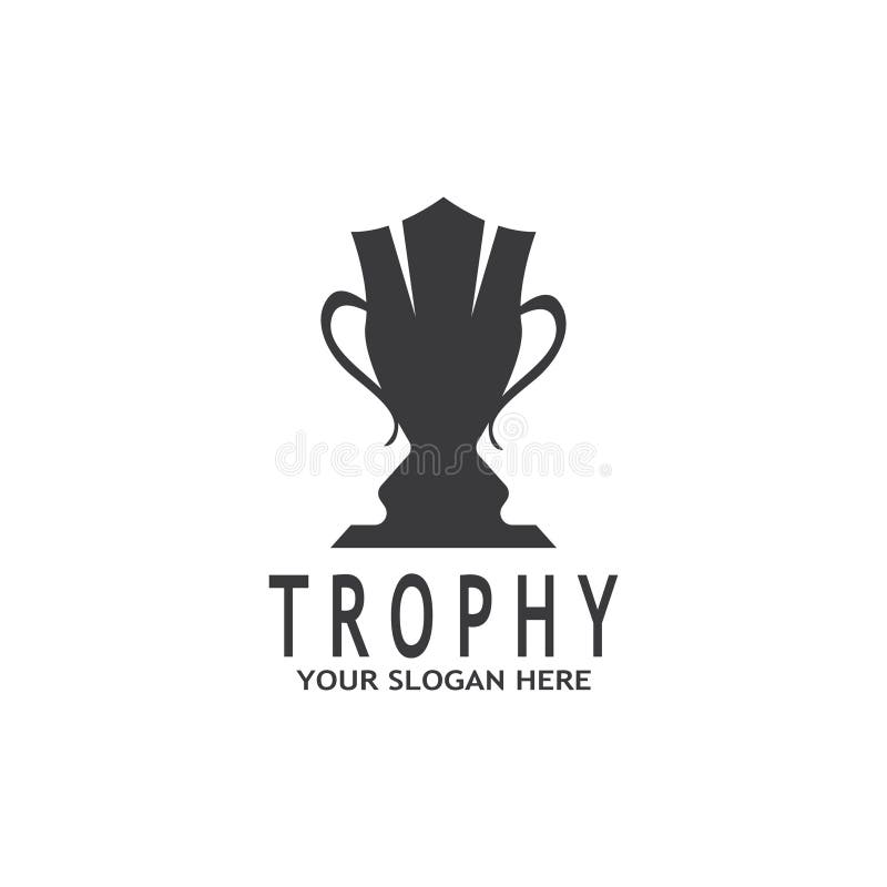Simple Trophy Logo Design Vector Template Stock Vector - Illustration ...