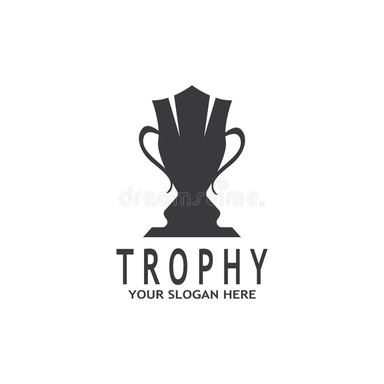 Simple Trophy Logo Design Vector Template Stock Vector - Illustration ...