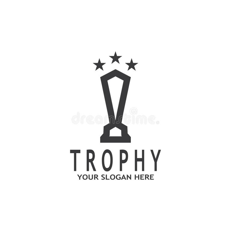 Simple Trophy Logo Design Vector Template Stock Vector - Illustration ...