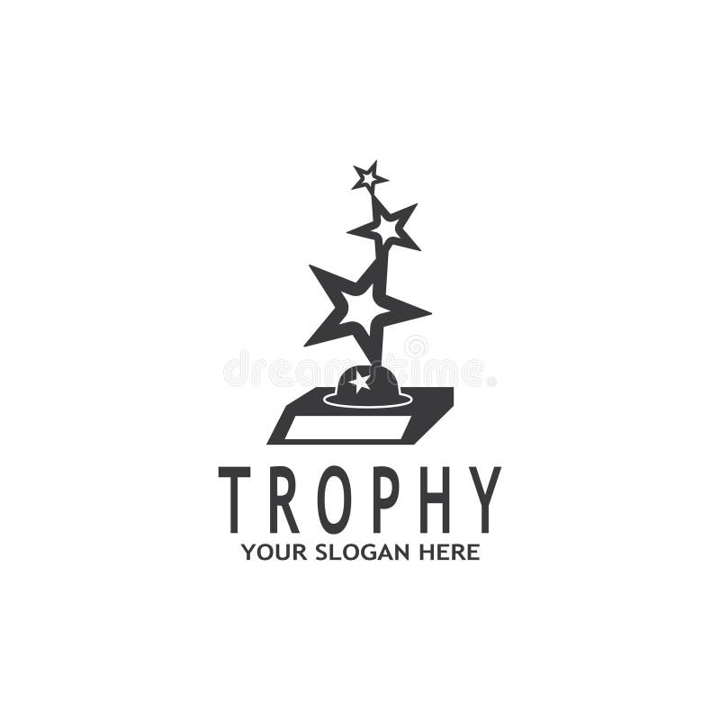 Simple Trophy Logo Design Vector Template Stock Illustration ...