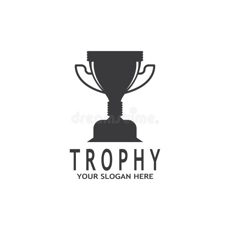 Simple Trophy Logo Design Vector Template Stock Illustration ...