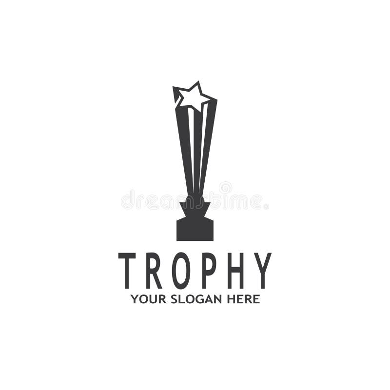 Simple Trophy Logo Design Vector Template Stock Illustration ...