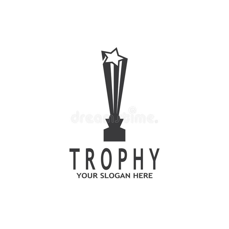 Simple Trophy Logo Design Vector Template Stock Illustration ...