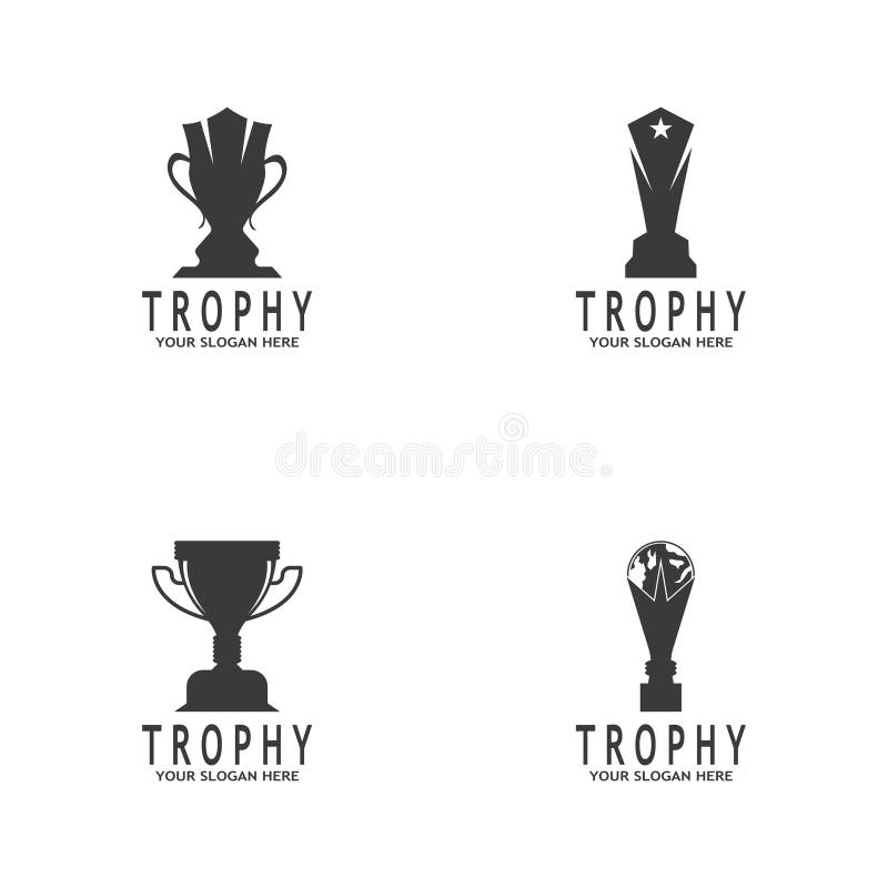 Simple Trophy Logo Design Vector Template Stock Illustration ...