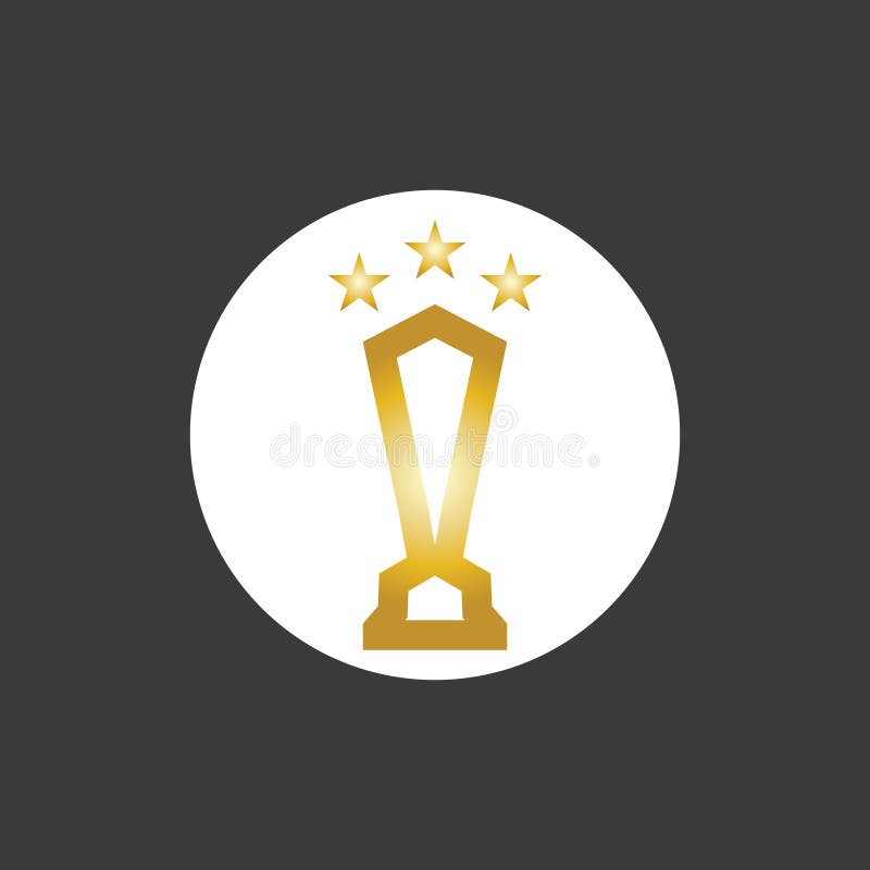 Simple Trophy Logo Design Vector Template Stock Illustration ...