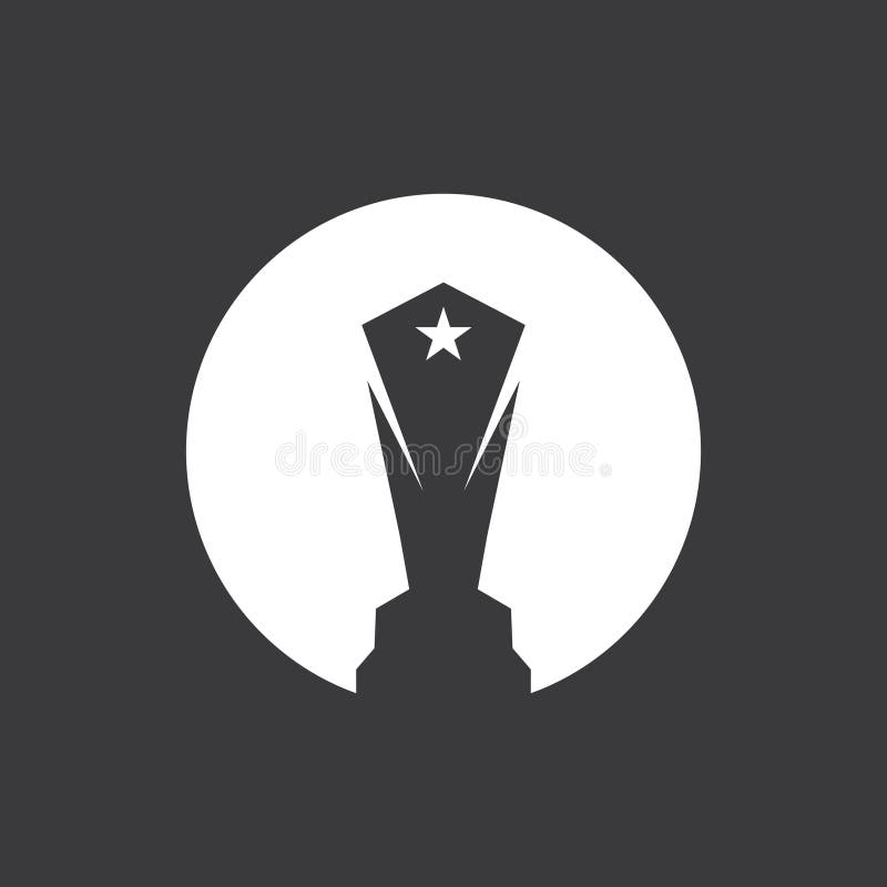 Simple Trophy Logo Design Vector Template Stock Illustration ...