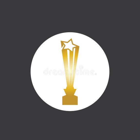 Simple Trophy Logo Design Vector Template Stock Illustration ...