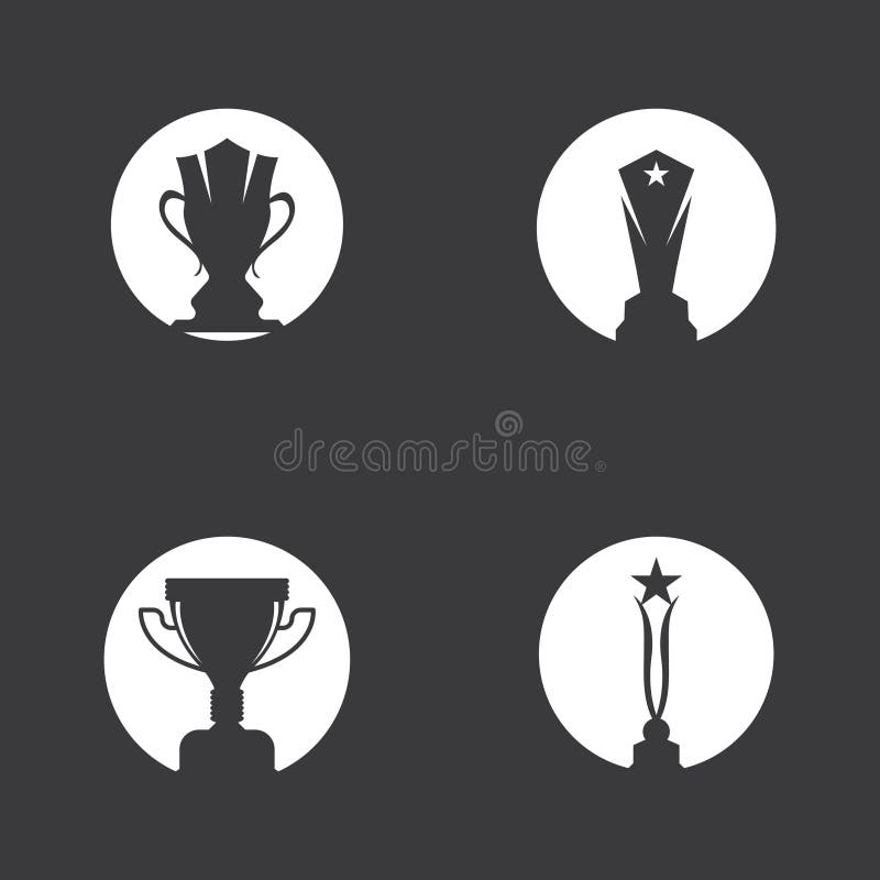 Simple Trophy Logo Design Vector Template Stock Illustration ...