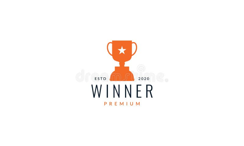 Simple Trophy Win Won Winner with Star Logo Vector Icon Illustration ...