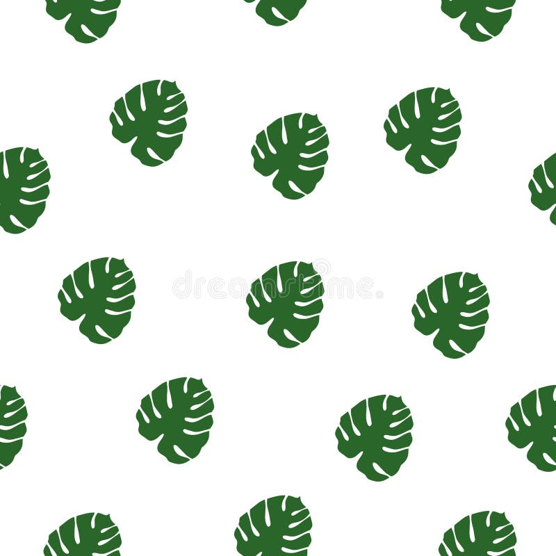 Simple Leaf Shape Repeat Pattern Design Stock Vector - Illustration of ...