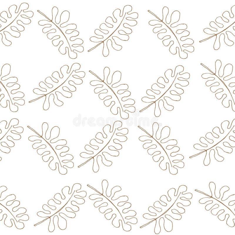 Simple Tropical Leaves Repeat Pattern Stock Vector - Illustration of ...