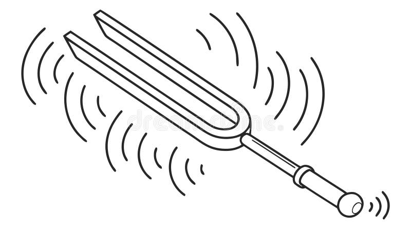 Simple Tuning Fork Icon, Pitch and Harmony Instrument Vector, Vector Design Generative AI Stock ...