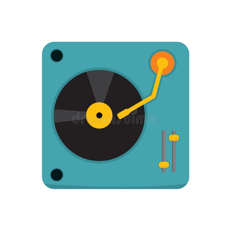 Simple Turntable DJ Vector Illustration Graphic Stock Vector ...