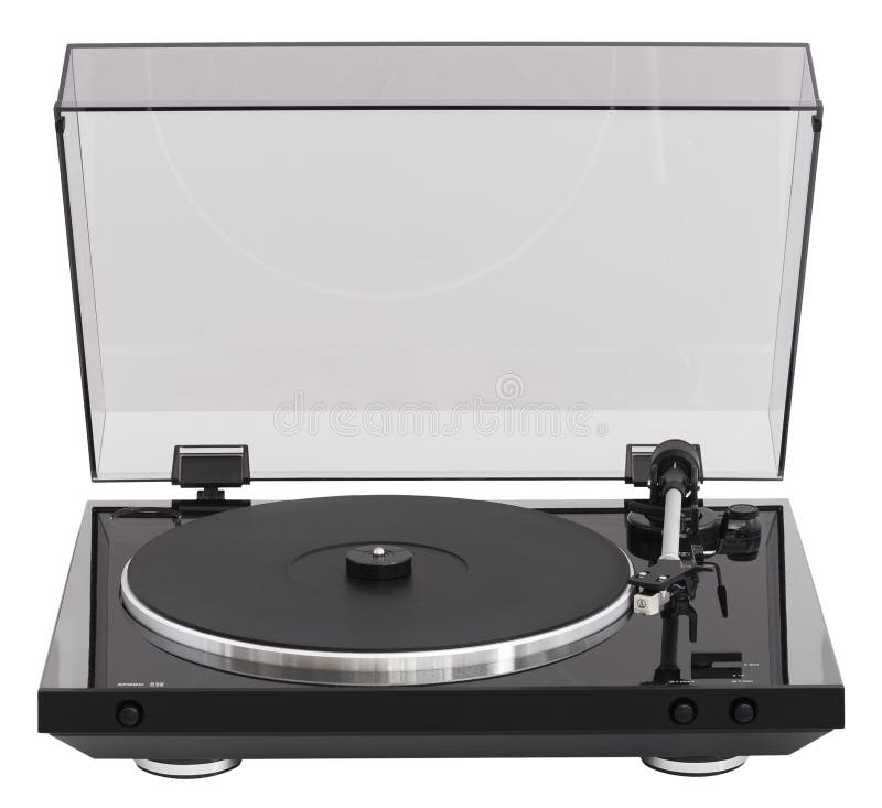 Simple Turntable Isolated on White Background Stock Image - Image of ...