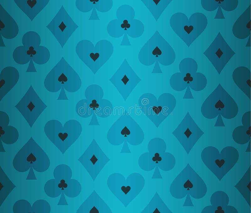 Simple Poker Repeat Pattern, Vector Seamless Casino Background Stock ...