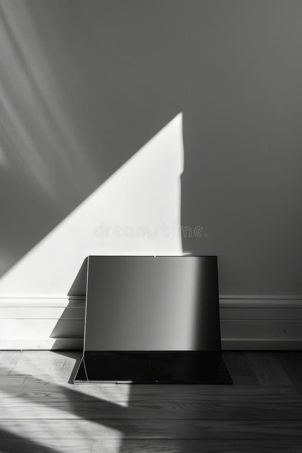 A Simple TV Room with a Black and White Television Set Stock Image ...