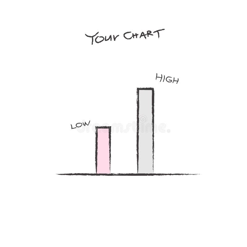 Simple Two Column Vector Chart with Low and High Sign Stock Vector ...