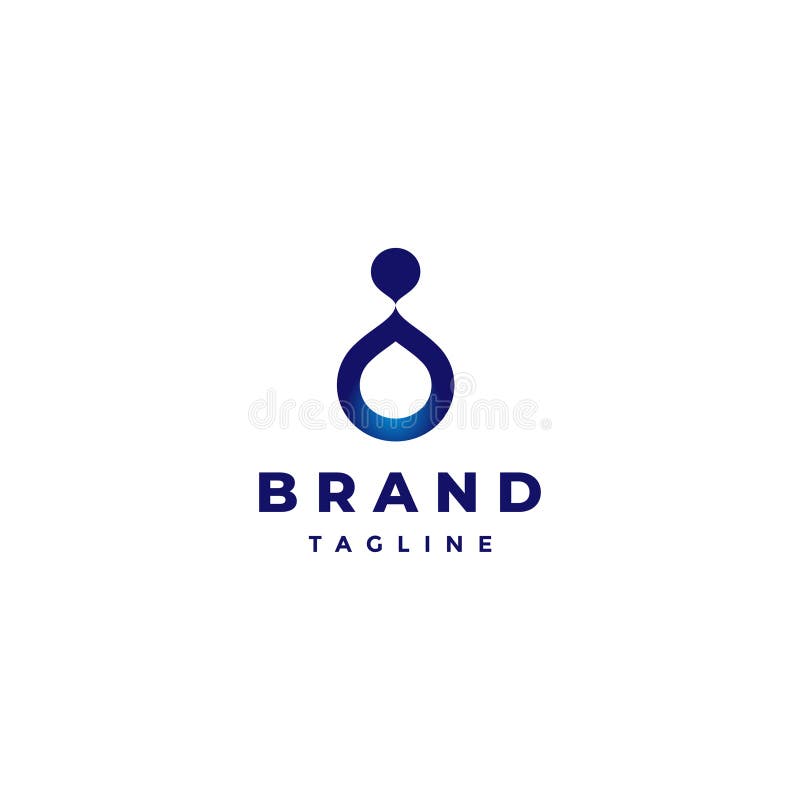 Simple Two Water Drops Logo Design Stock Vector - Illustration of ...