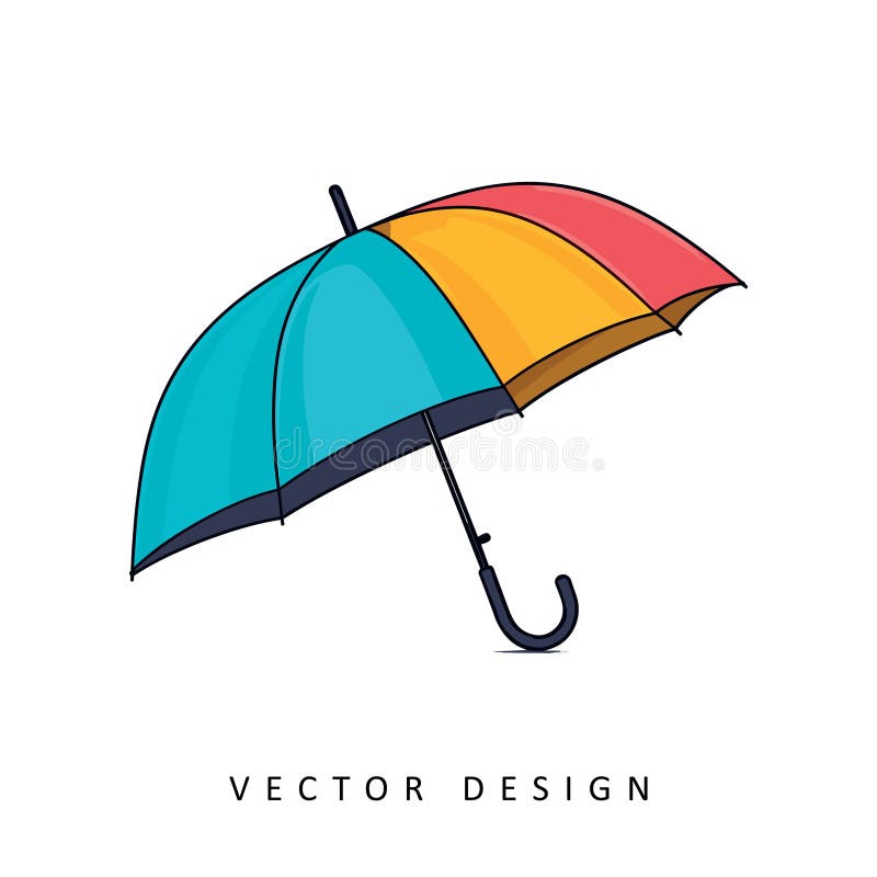Simple Umbrella Icon Vector Design AI Generated Stock Vector ...