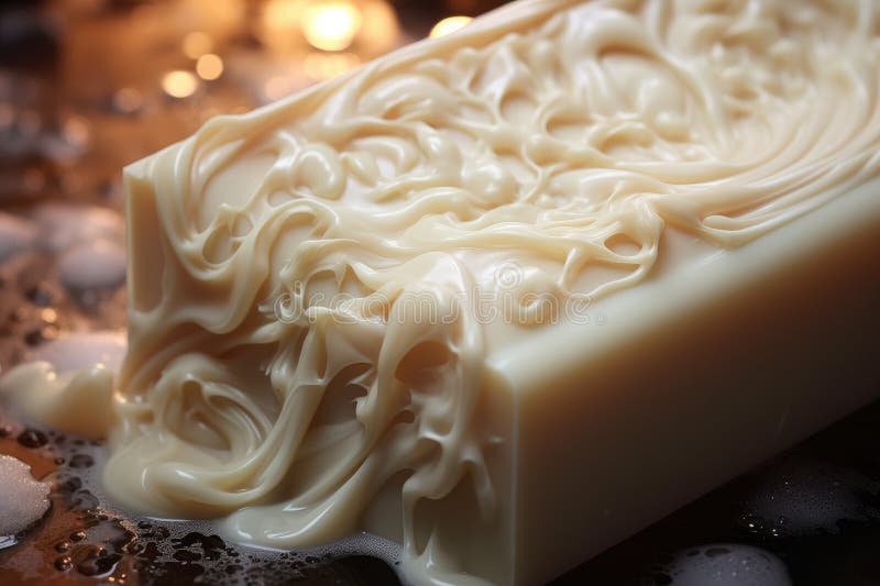 A Simple, Unadorned Image Showcasing a Single Soap Bar Up Close on a ...
