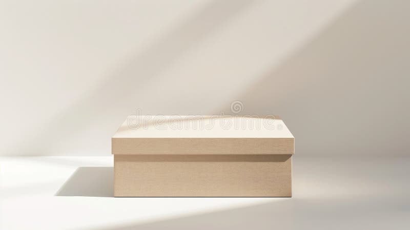 A Simple, Unbranded Toy Box Mockup with Clear Label Space, Placed ...