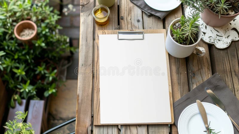 Simple and Understated Blank Mockup of an Outdoor Menu Featuring a ...