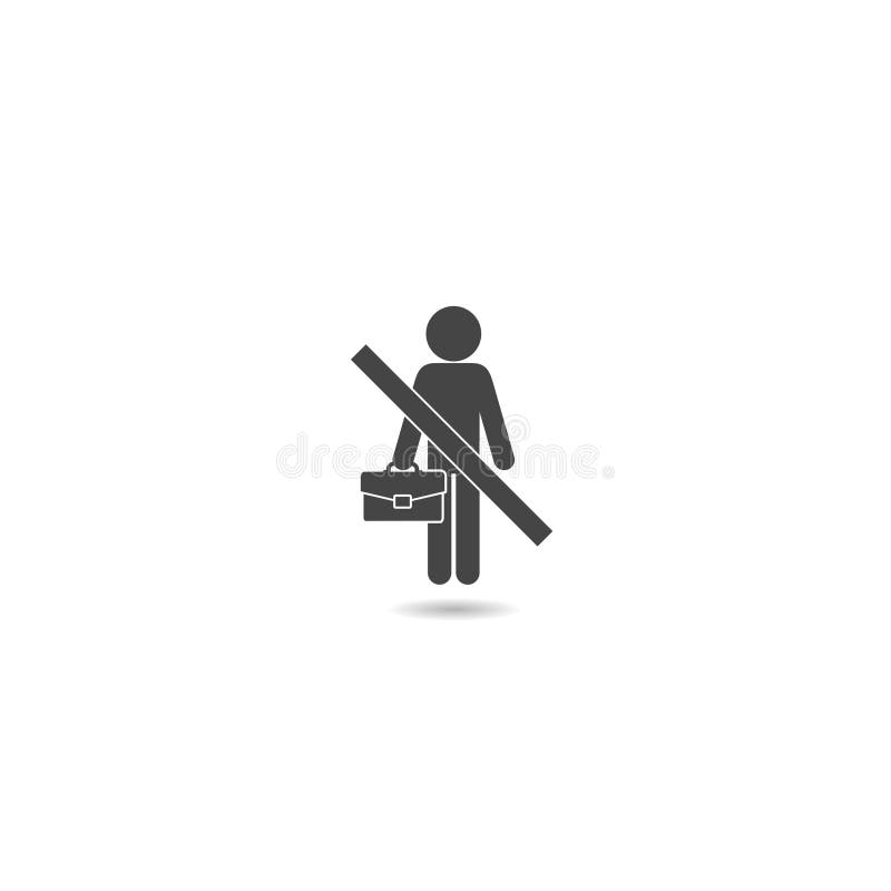 Simple Unemployed Icon with Shadow Stock Vector - Illustration of ...
