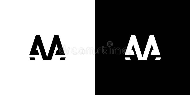 Simple and Unique AA Logo Design Stock Illustration - Illustration of ...