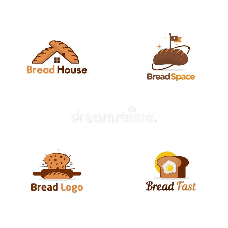 Creative Bread Logo Vector Art Logo Stock Vector - Illustration of food ...