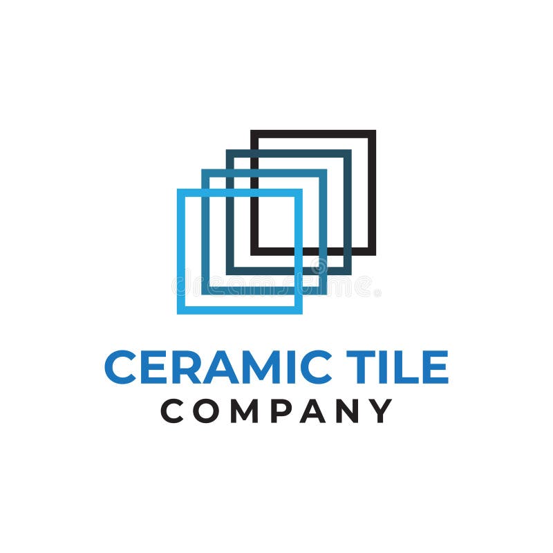 Simple and Unique Ceramic Tile Logo Design Stock Vector - Illustration ...