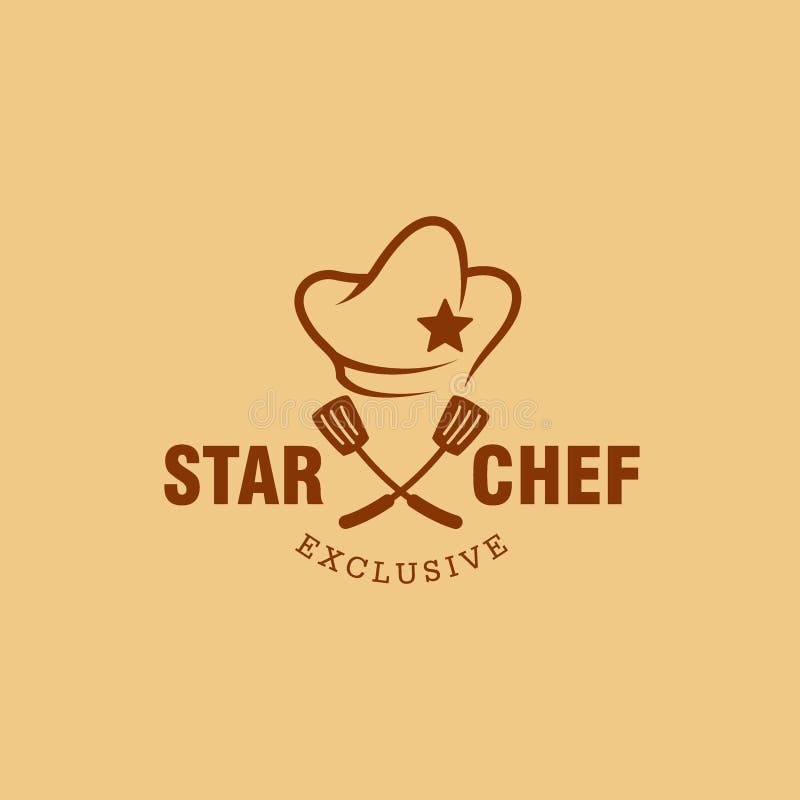 Simple and Creative Flat Chef Logo Design Vector Template Stock ...