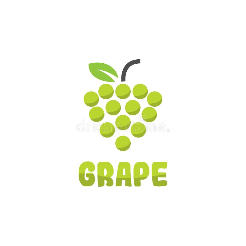 Creative Grape Logo Vector Art Logo Stock Illustration - Illustration ...