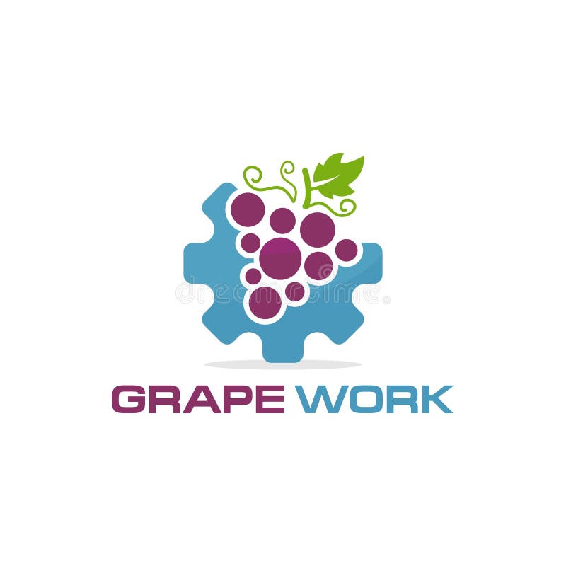 Creative Grape Logo Vector Art Logo Stock Illustration - Illustration ...