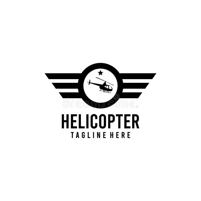 Simple Flat Helicopter Logo Design Vector Stock Image Stock ...