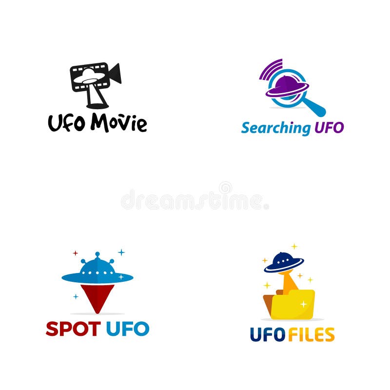 Creative UFO Logo Vector Art Logo Stock Illustration - Illustration of ...