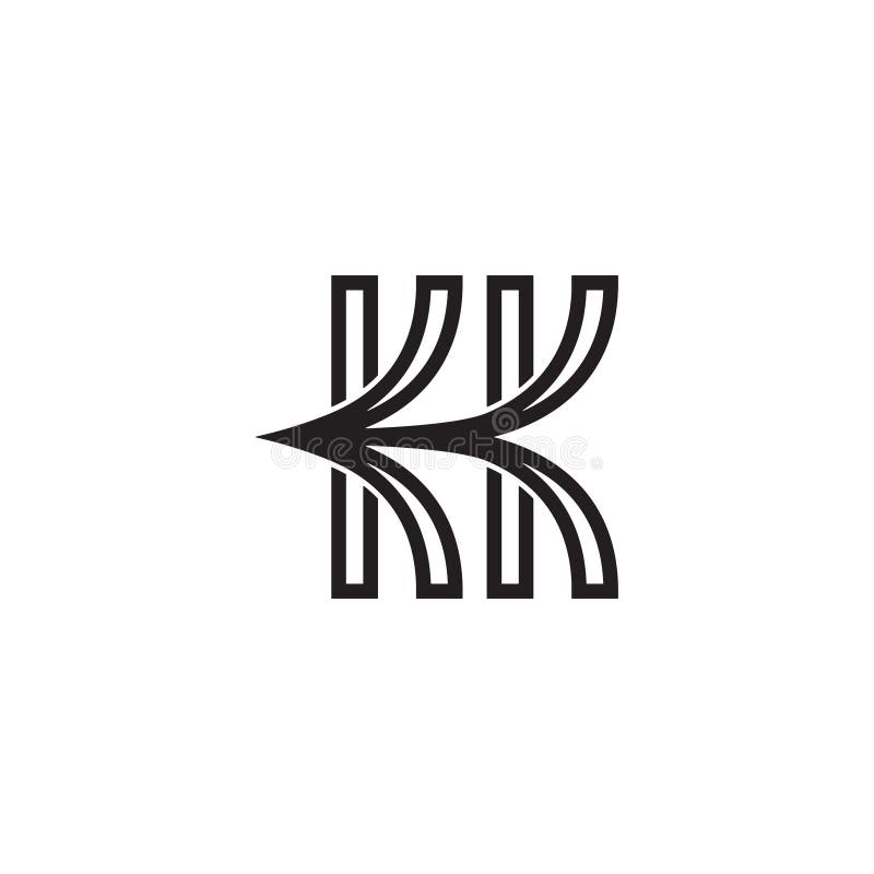 Double K or KK Vector Logo Design Stock Vector - Illustration of card ...