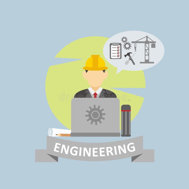 Engineering Illustration Vector Art Logo Template and Illustration ...