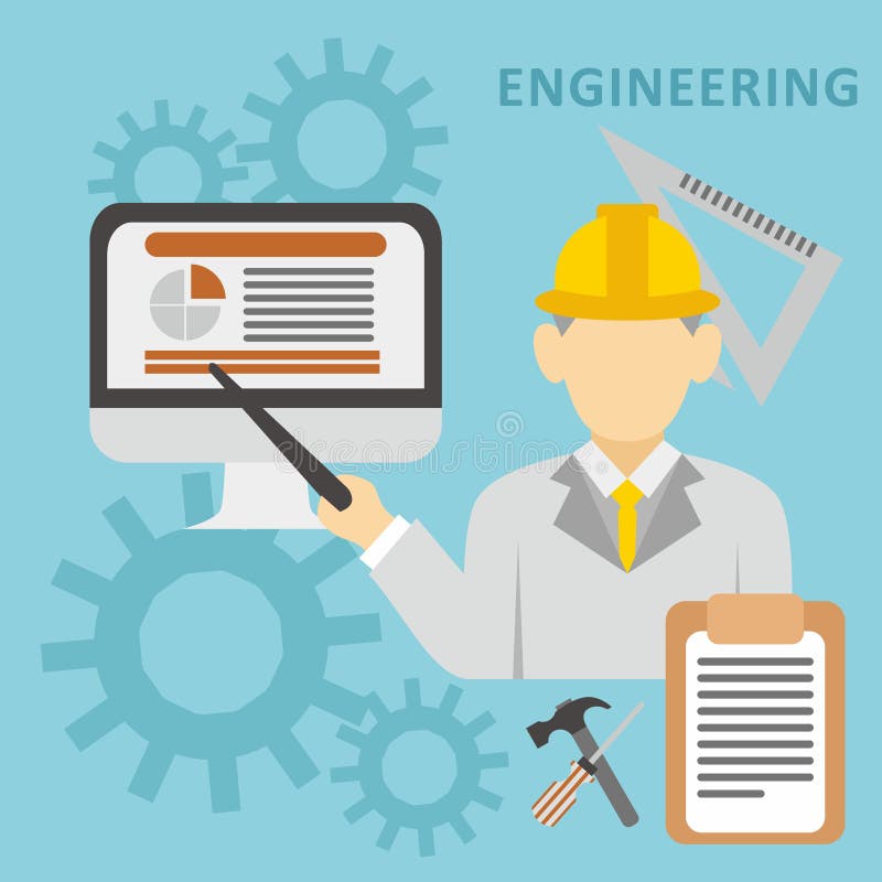 Engineering Illustration Vector Art Logo Template and Illustration ...