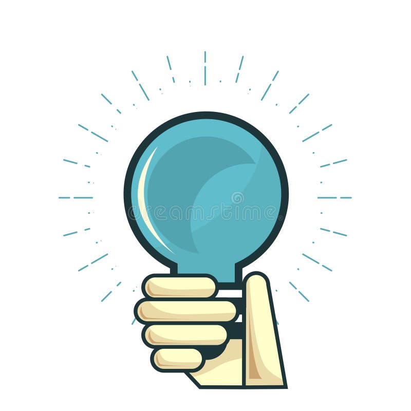 Simple and Unique Hand Holding Bulb Icon Stock Illustration ...