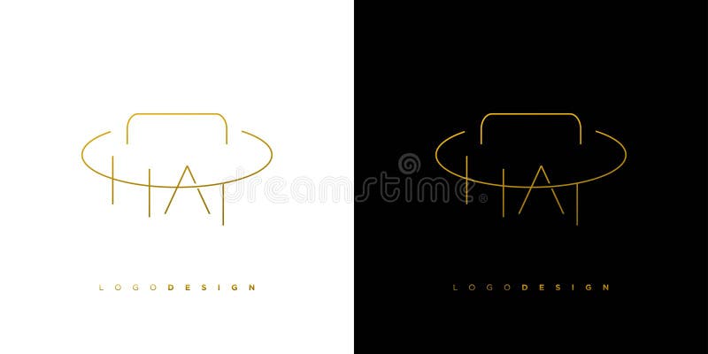 Simple and Unique Letter H Initial Hat Logo Design Stock Vector ...