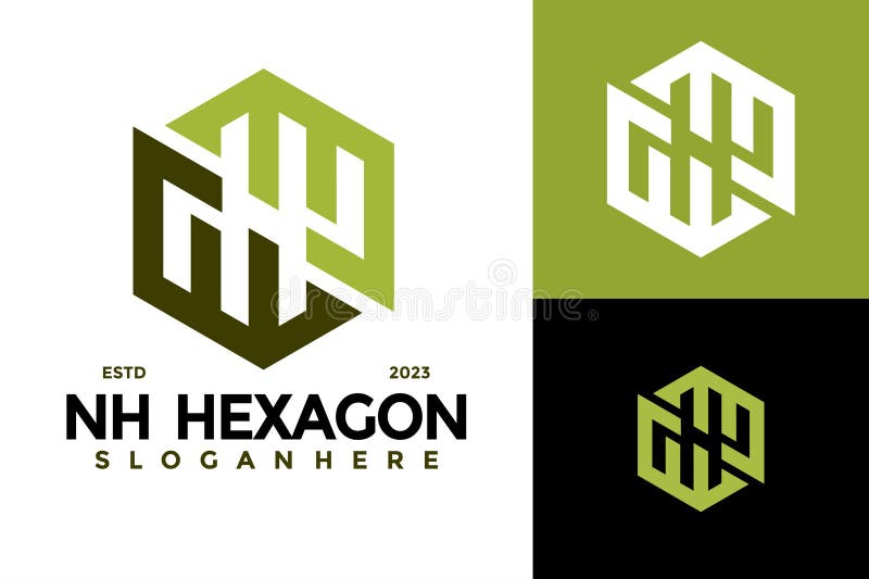 Simple Unique Letter NH Hexagon Logo Design Vector Symbol Icon ...