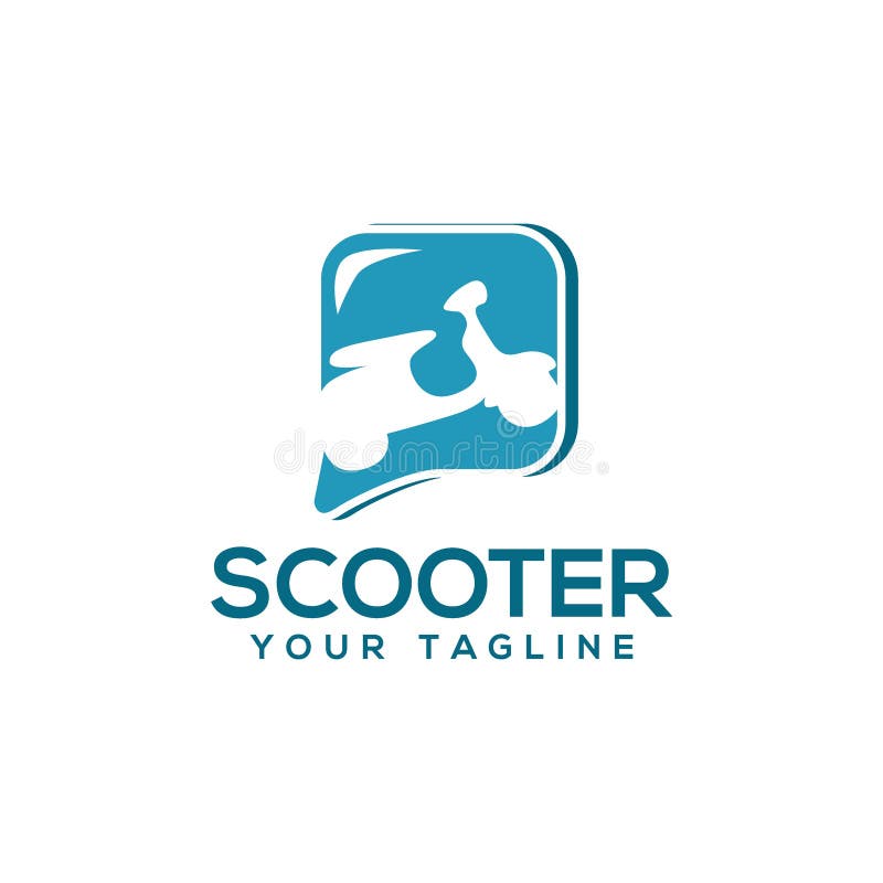 Scooter Logo Illustration for Delivery and Couriers Stock Illustration ... Scooter Logo Illustration for Delivery and Couriers Stock Illustration ...