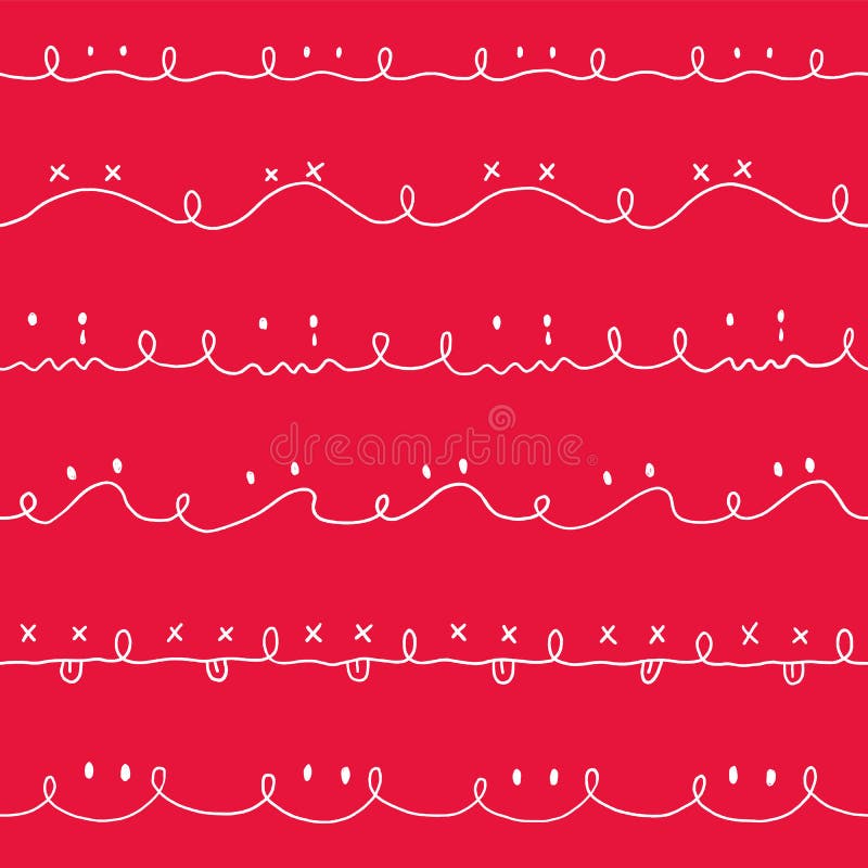 Simple and Unique Seamless Line Drawing, Stock Vector - Illustration of ...