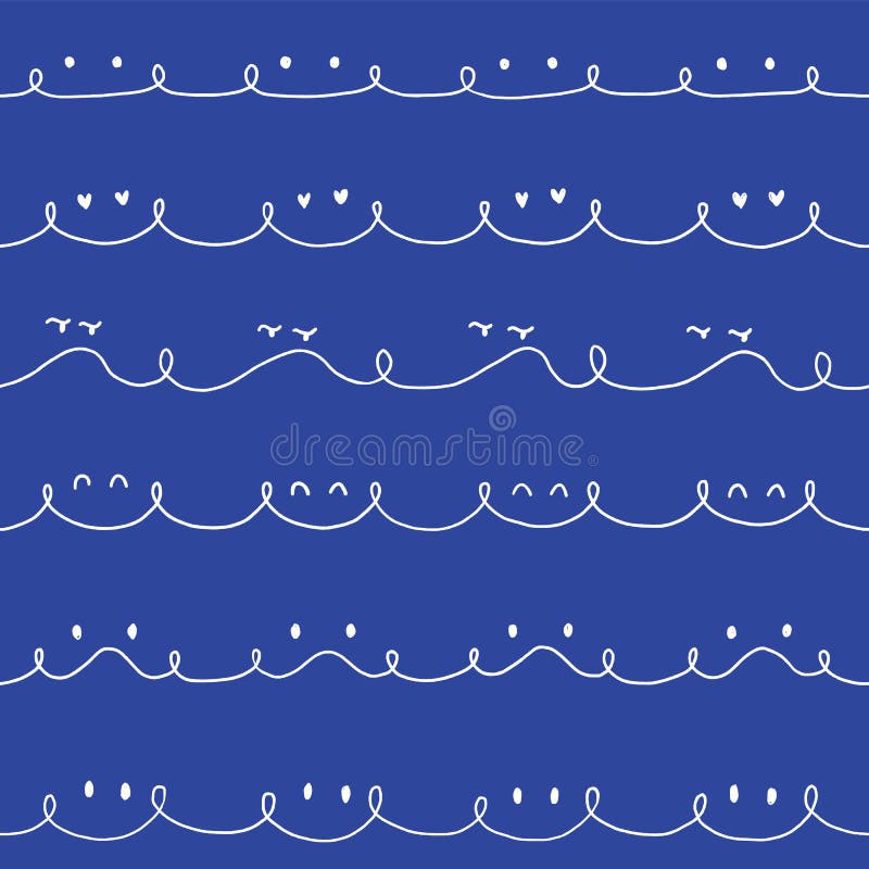 Simple and Unique Seamless Line Drawing, Stock Vector - Illustration of ...