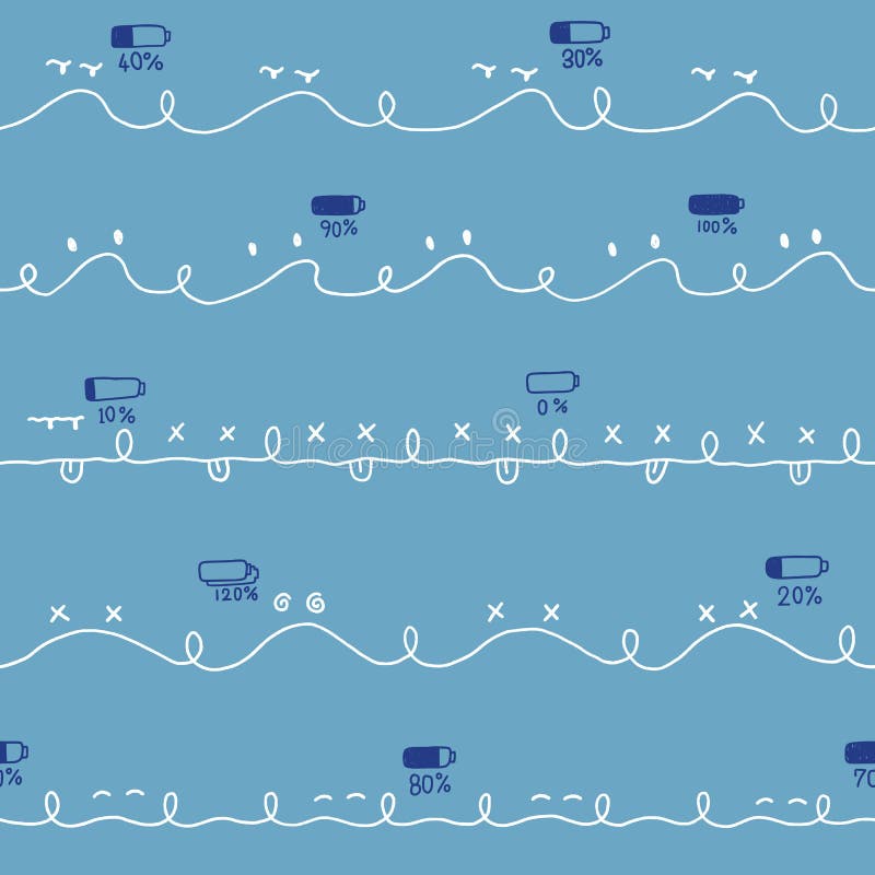 Simple and Unique Seamless Line Drawing, Stock Vector - Illustration of ...