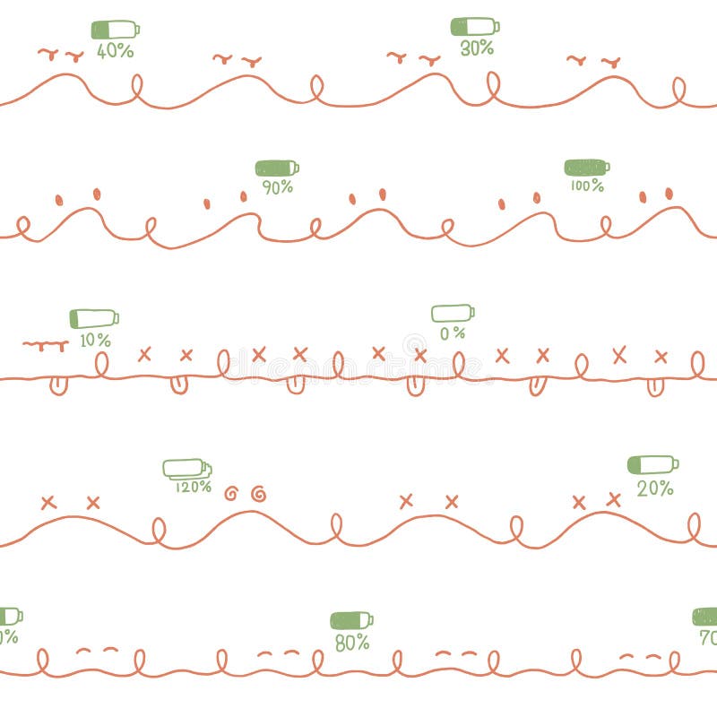 Simple and Unique Seamless Line Drawing, Stock Illustration ...